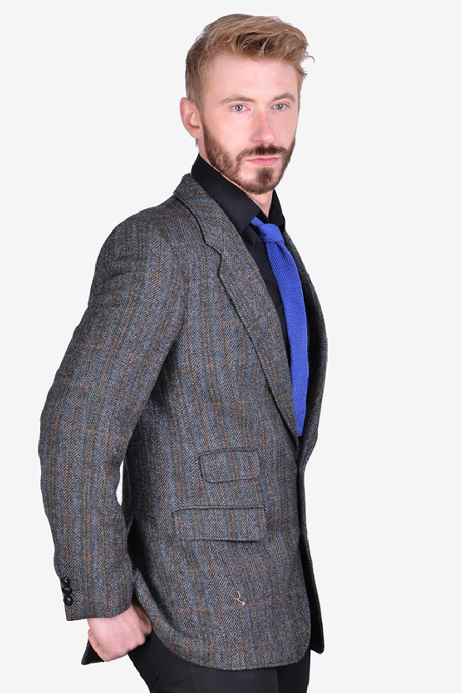 Vintage Check Tweed Jacket | Size 38 S - Brick Vintage