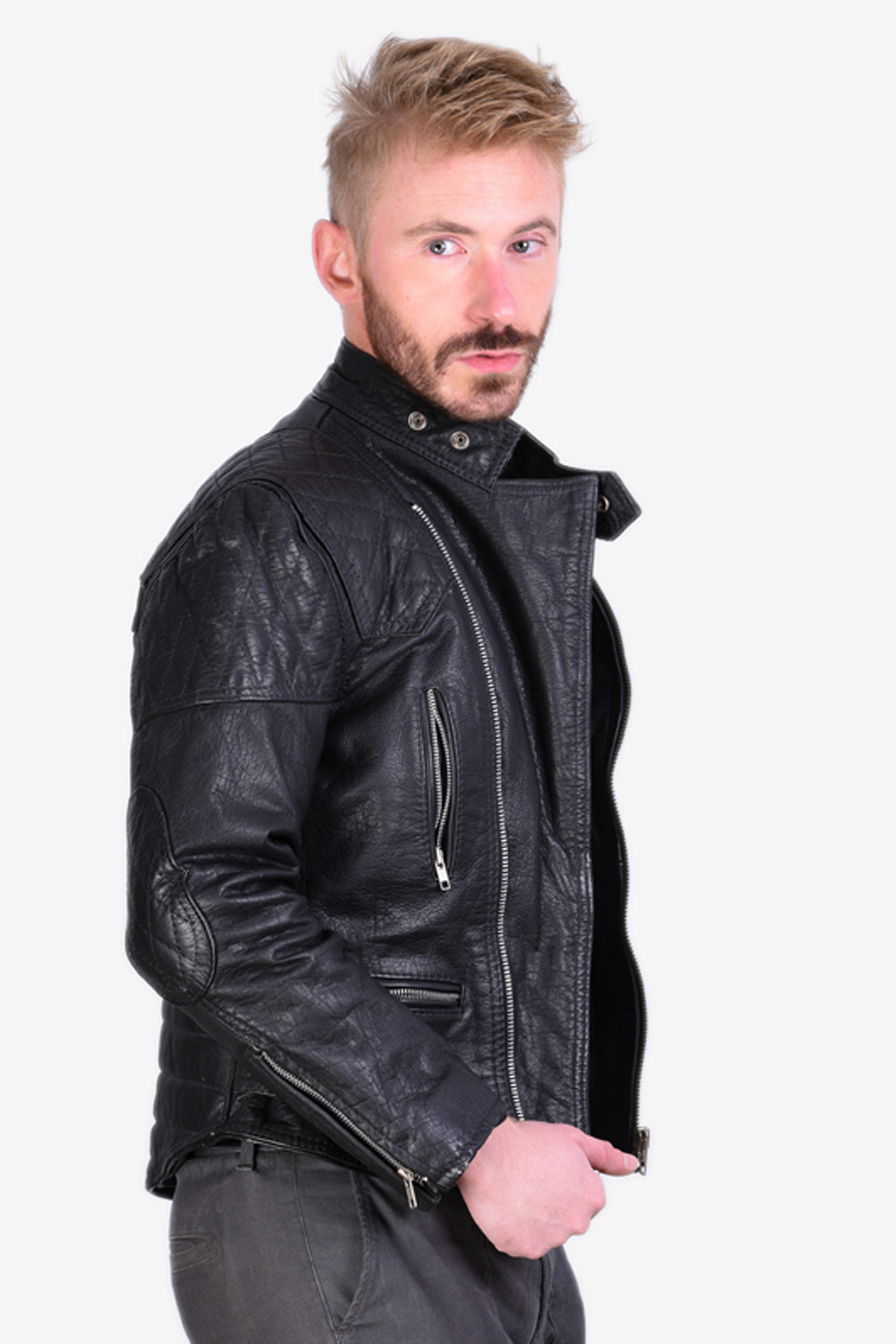 Genuine Leather Mens Jacket Size XL Munimoro gob pe