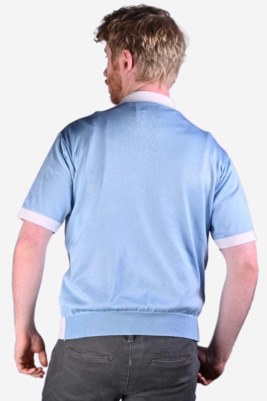 Vintage1960's Italian Knit Polo Shirt | Size L - Brick Vintage