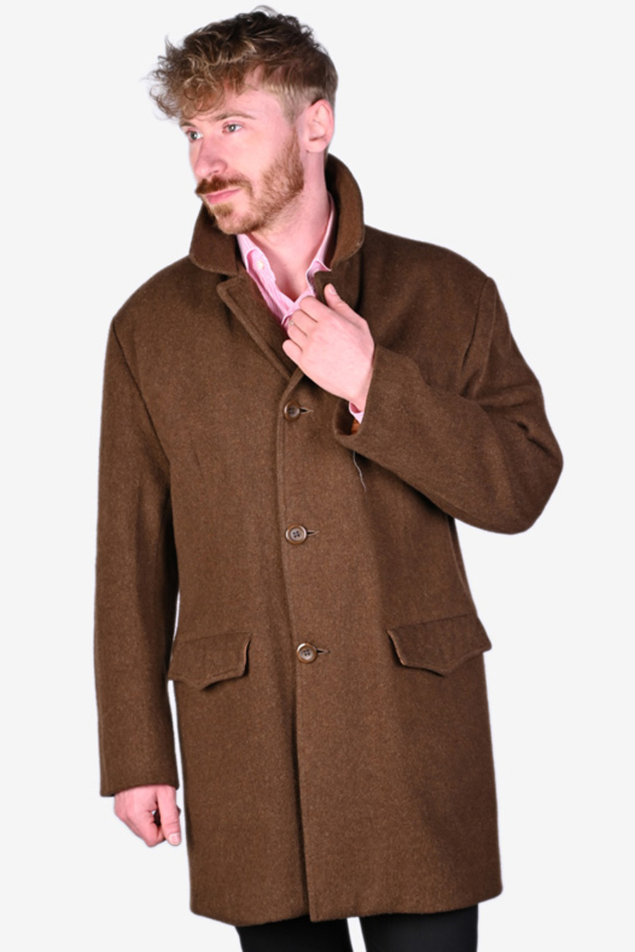 Vintage 1960's Men's Overcoat | Size M - Brick Vintage