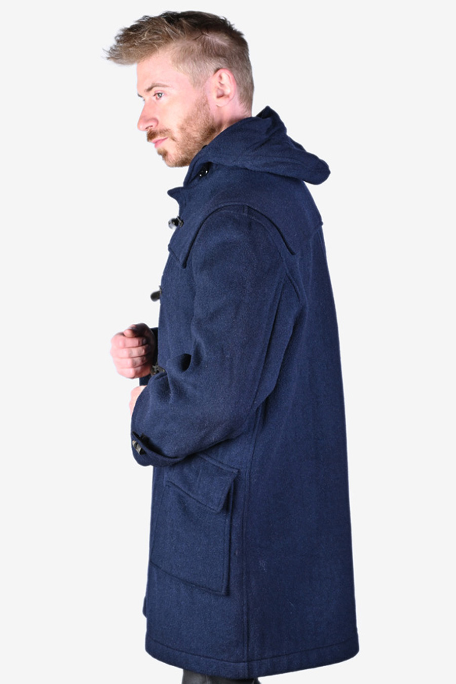 Gloverall Vintage Navy Blue Duffle Coat | Size M - Brick Vintage