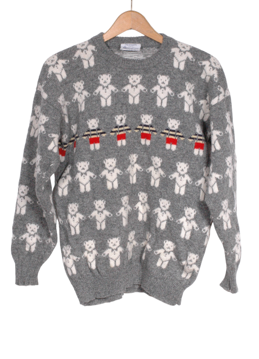 Vintage Teddy Bear Jumper | Size 14 - Brick Vintage