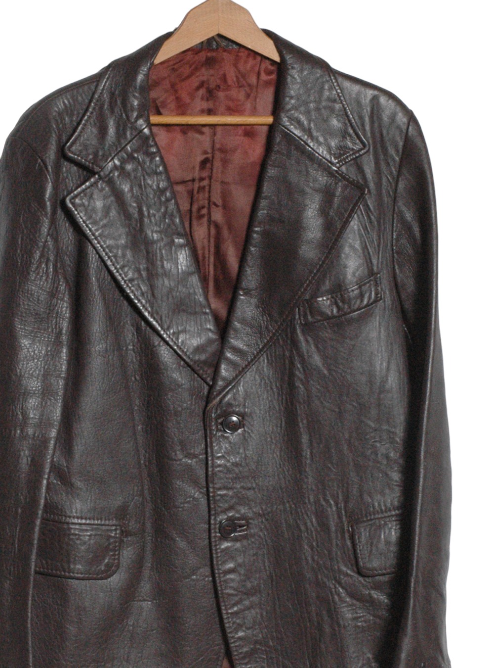 Vintage Men's 1970's Leather Jacket | Size XS - Brick Vintage